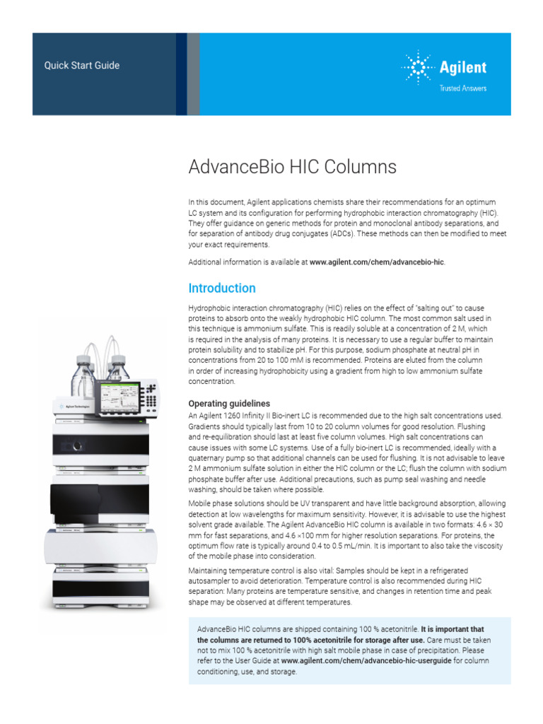 Quickstartguide Advancebio Hic 5991 9514en Us Agilent | PDF