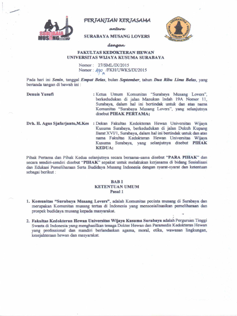 2.54 FKH Perjanjian Musang Lover | PDF
