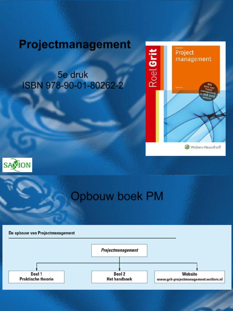 Projectmanagement Roel Grit Vijfde Druk | PDF
