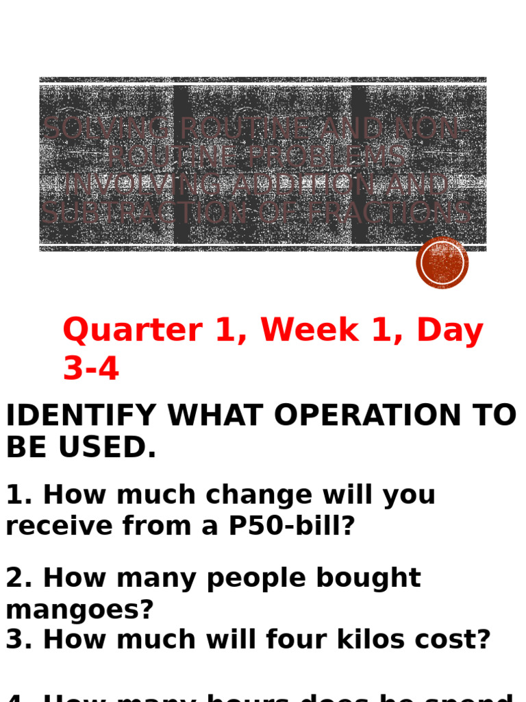 Mathematics Quarter 1 Week 1 Day3 4 | PDF