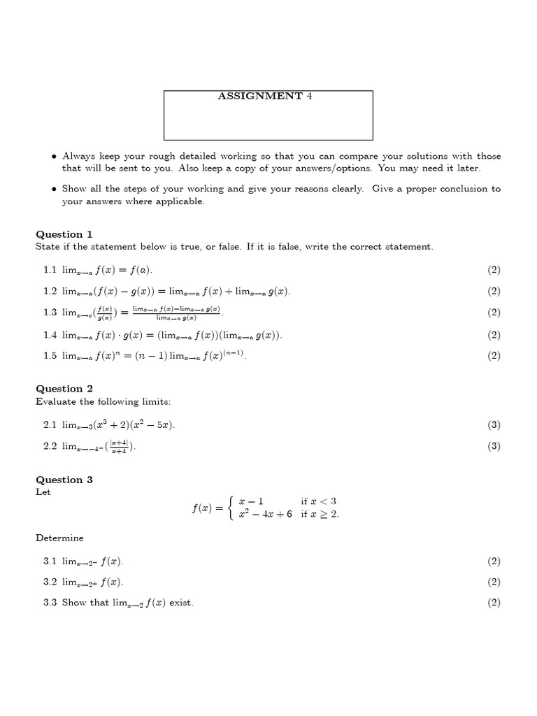 MAT1501 - Assessment 4 | PDF