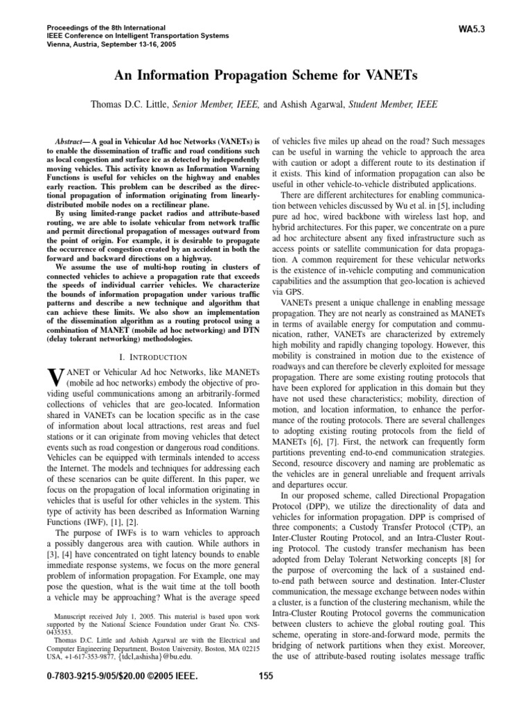 An Information Propagation Scheme For Vanets Copie Pdf