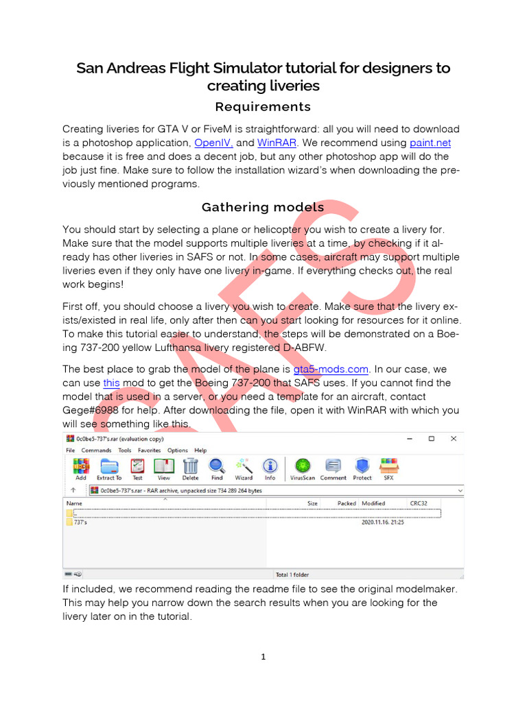 San Andreas Flight Simulator Tutorial For Designers | PDF