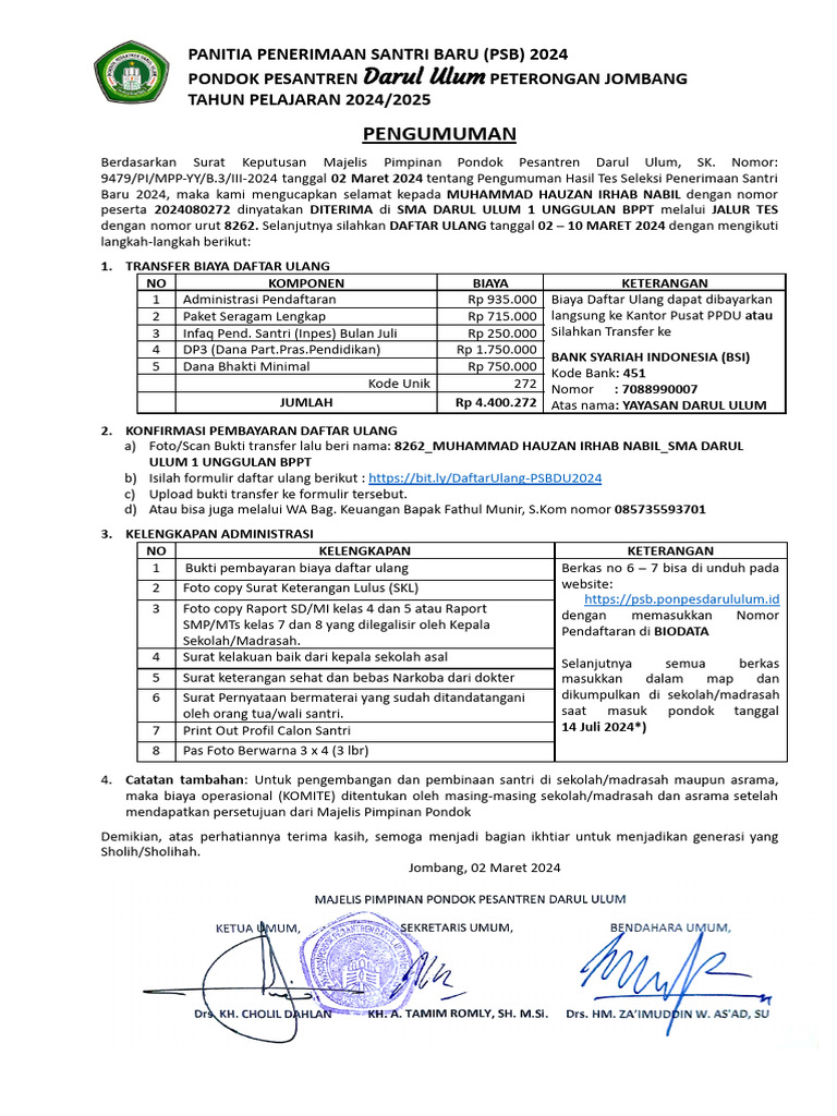 8262 - Muhammad Hauzan Irhab Nabil - Sma Darul Ulum 1 Unggulan BPPT | PDF