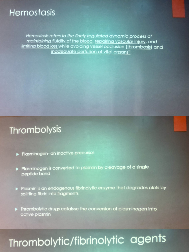 Thrombolytics and Anti Platelet Drugs (DR - Sadaf) | PDF