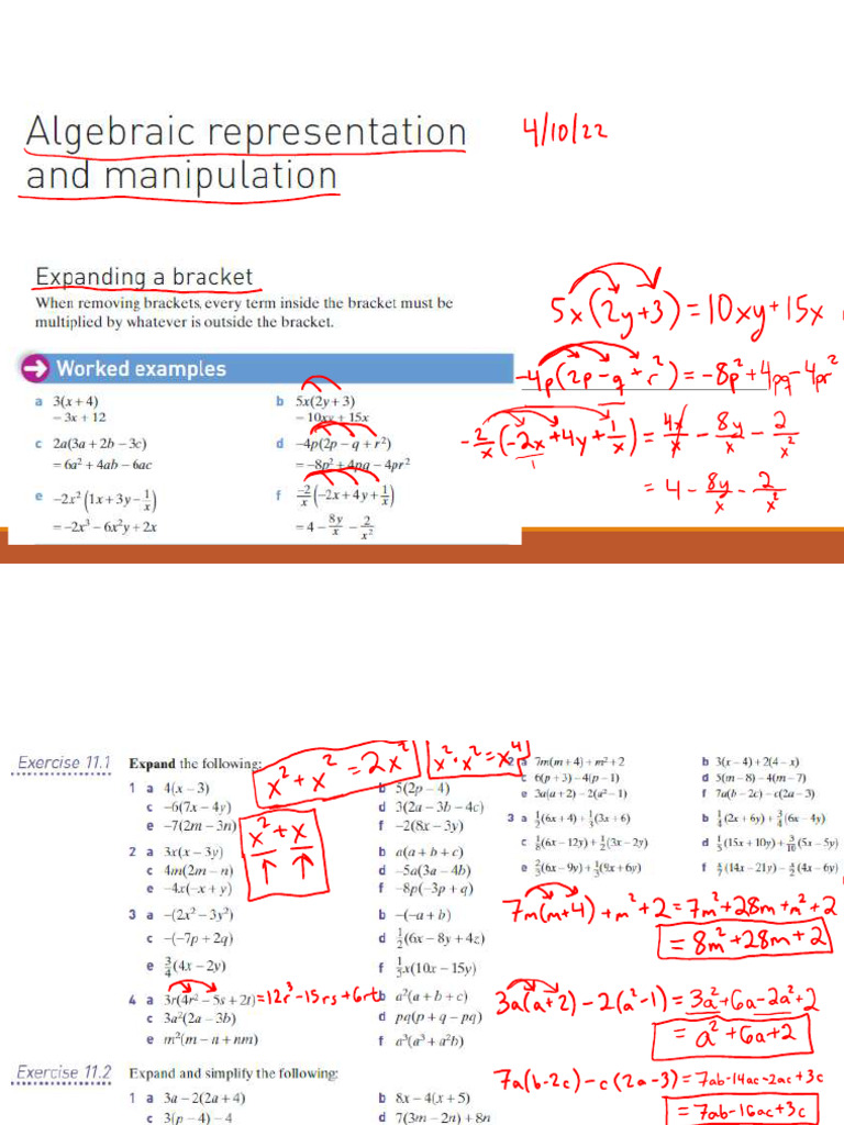 Session #7 - Expanding Brackets | PDF