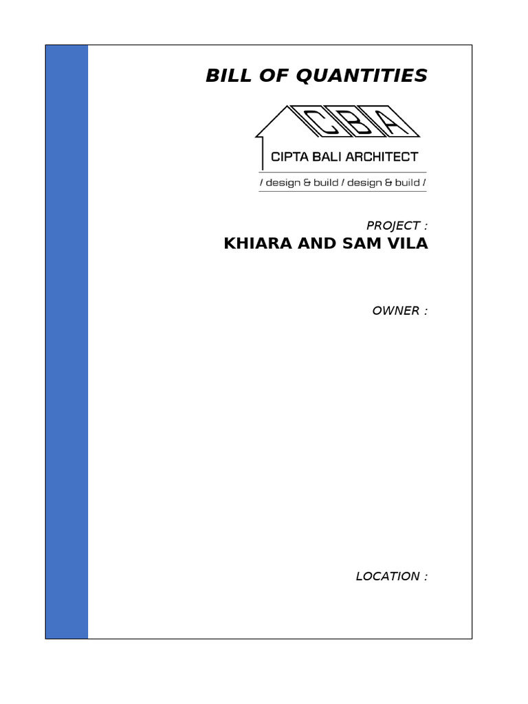 Boq Villa Chiara 13-04-2023 | PDF