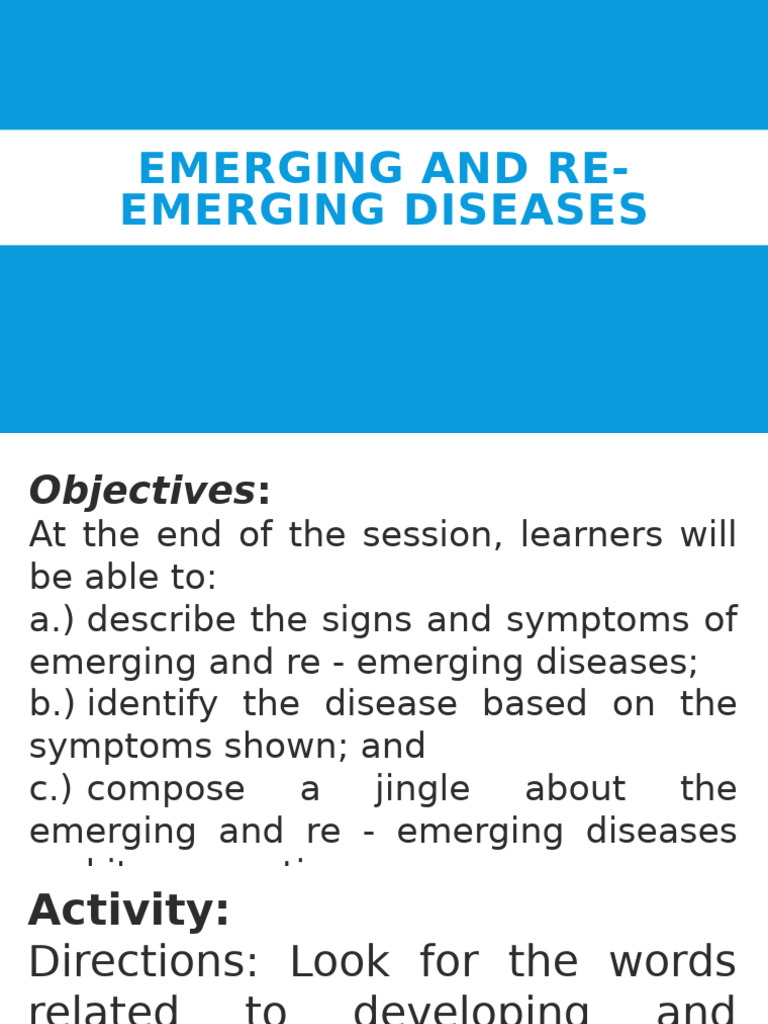Emerging and Re-Emerging Diseases CF | PDF