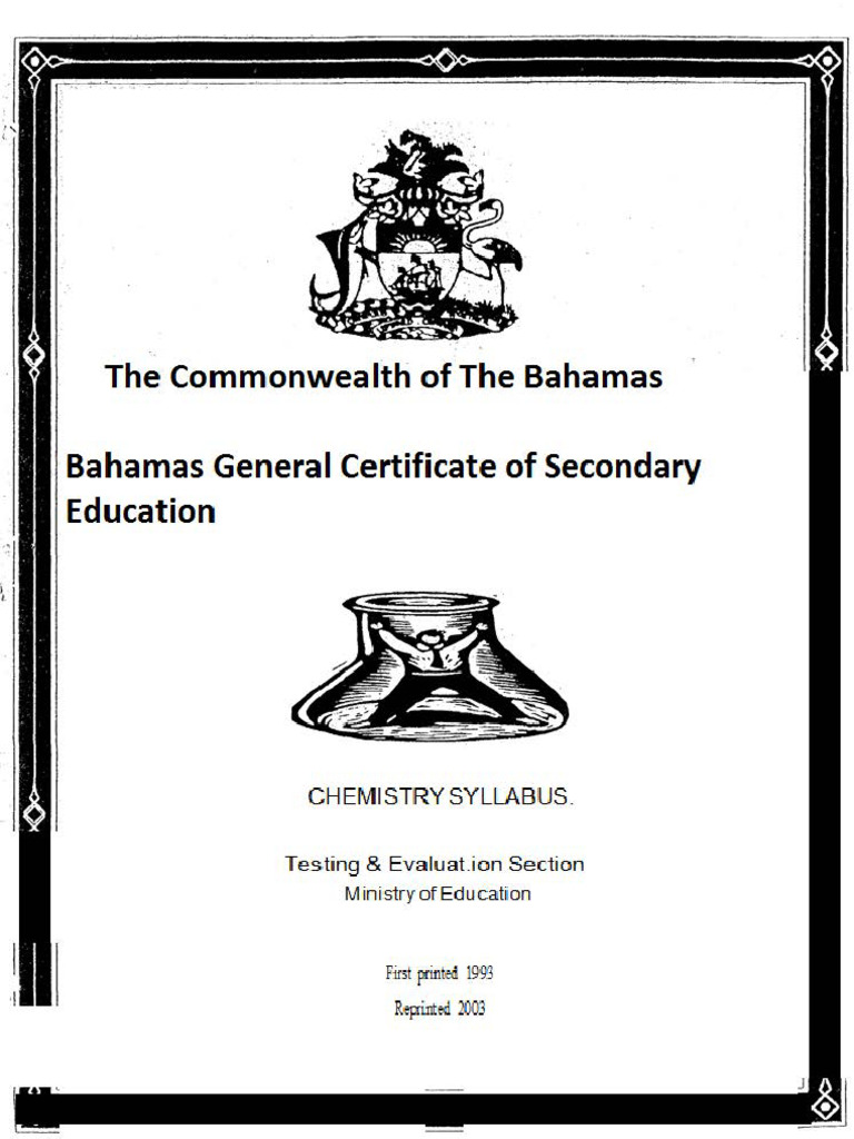 Chemistry BGCSE Syllabus 11 | PDF
