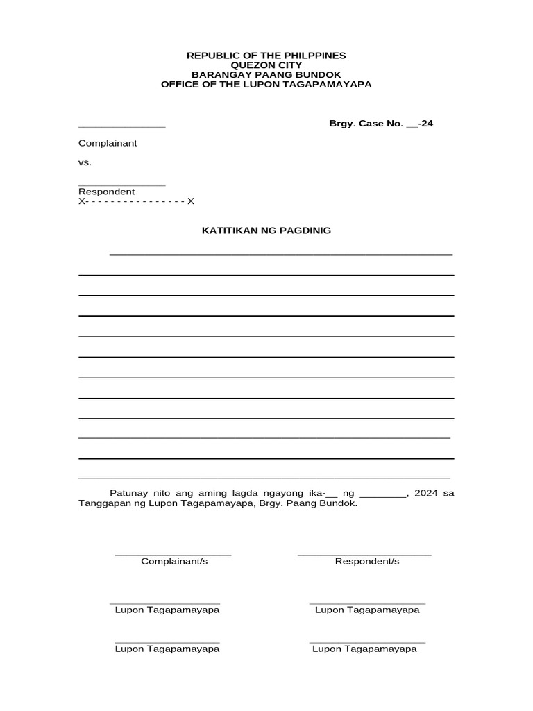 Katitikan Form | PDF