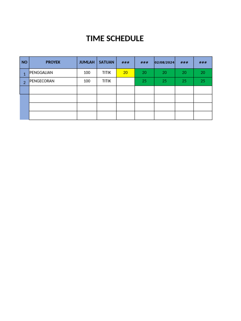 Time Schedule Pergantian Lampu | PDF