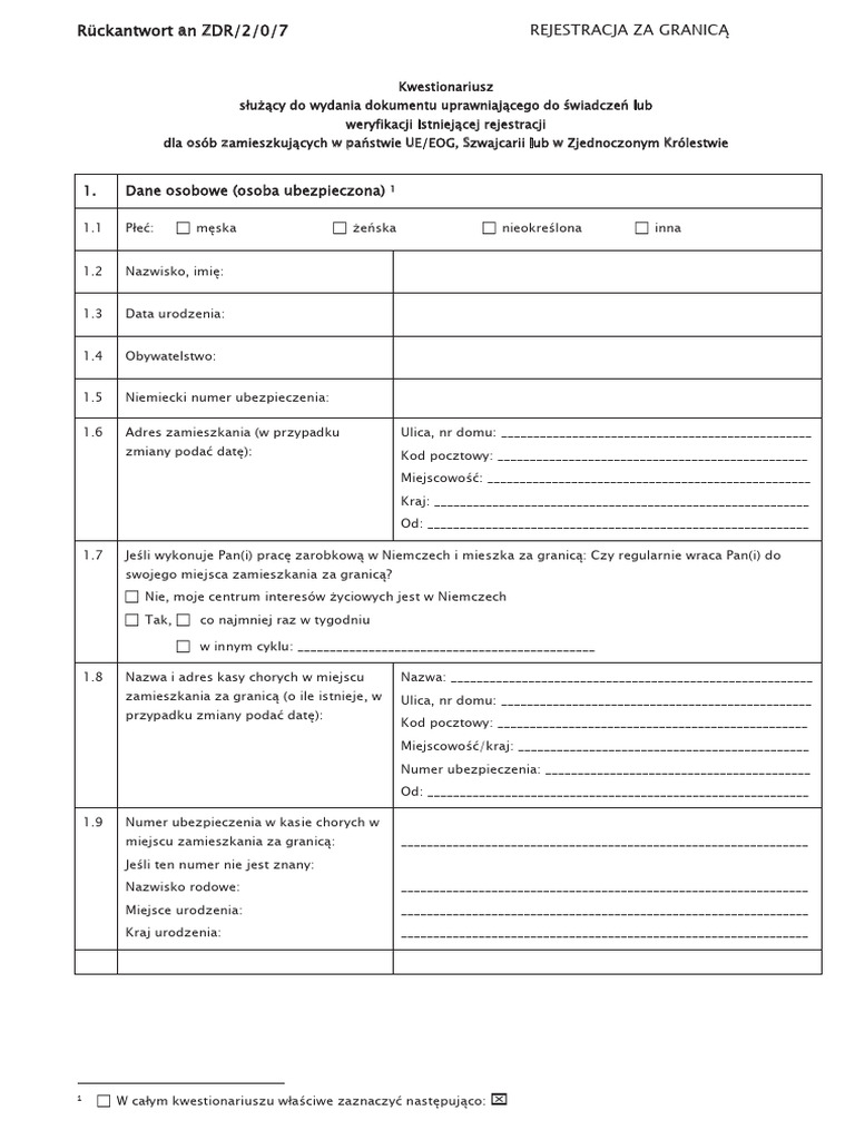 Formularz S1 | PDF