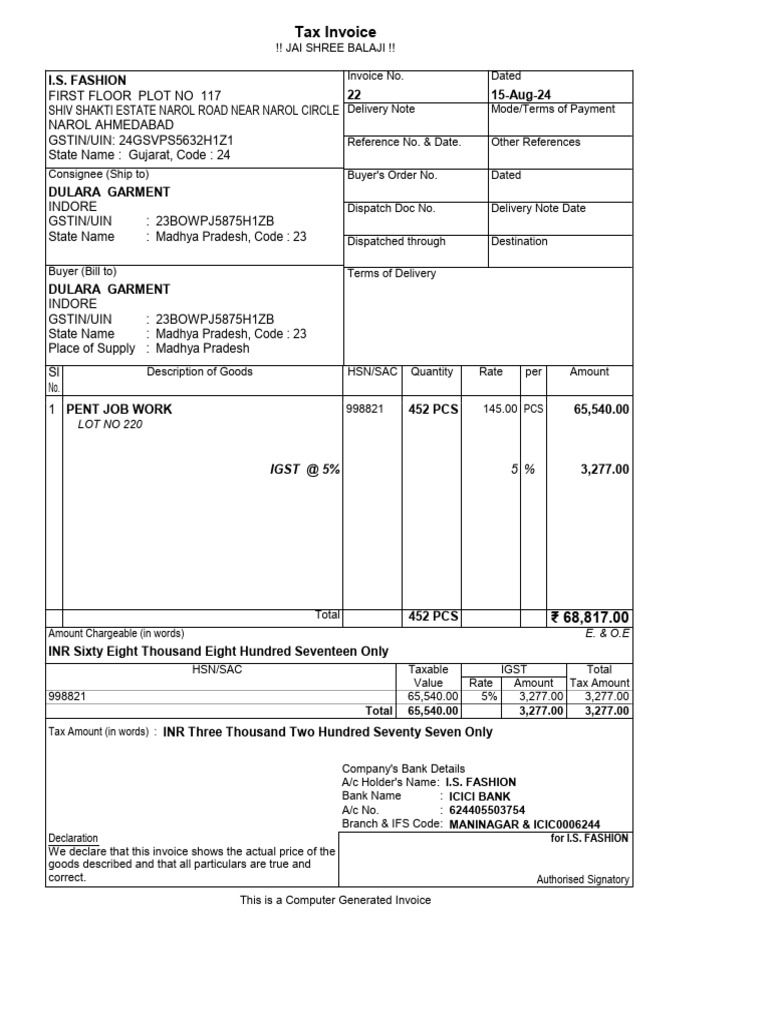 Tax Invoice | PDF