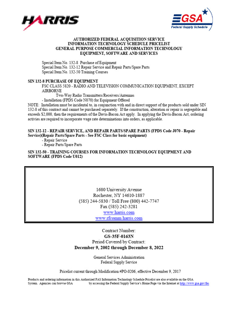 Harris Corporation RF Communications | PDF
