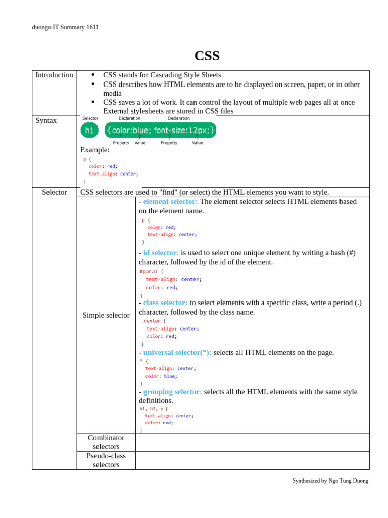 DuongoSum - CSS | PDF