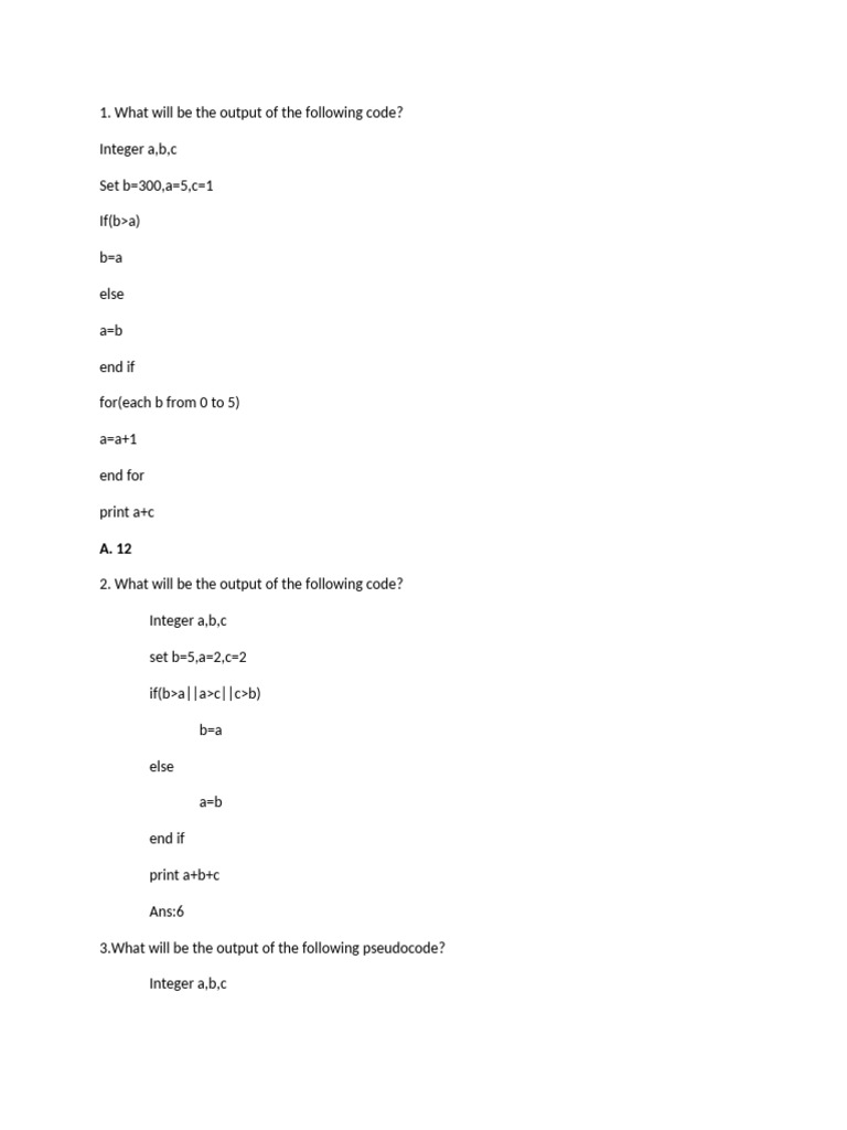 Technical Question 20 | PDF