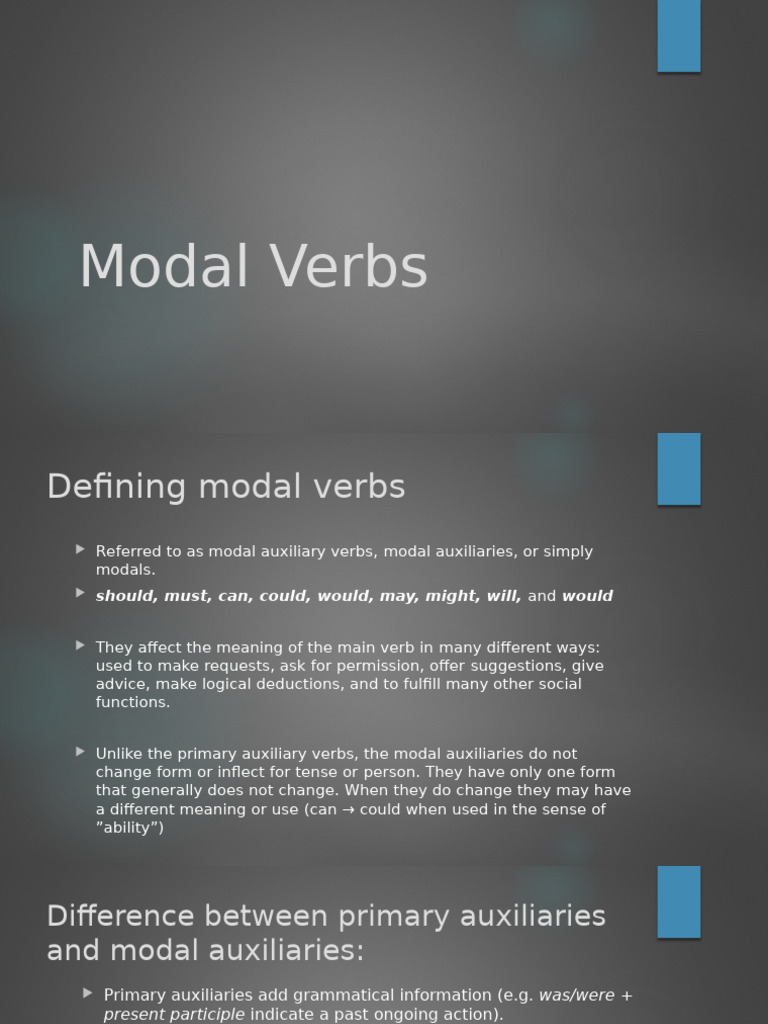 8 Modal Verbs | PDF