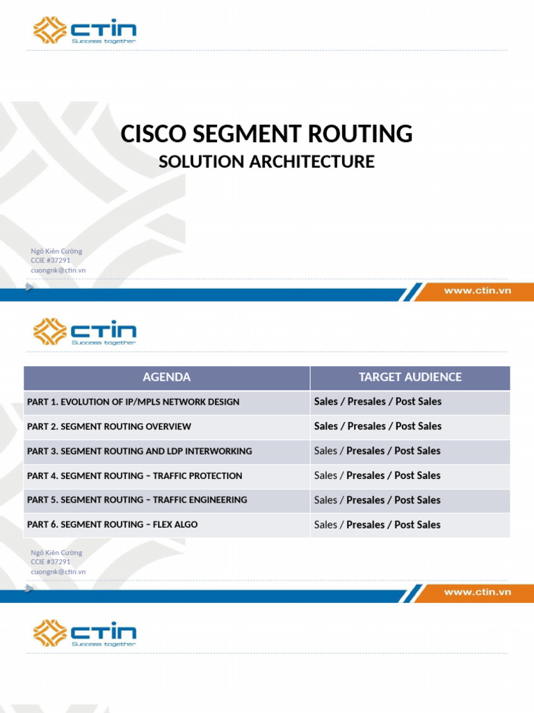CuongNK - Segment Routing Architecture (220621) | PDF
