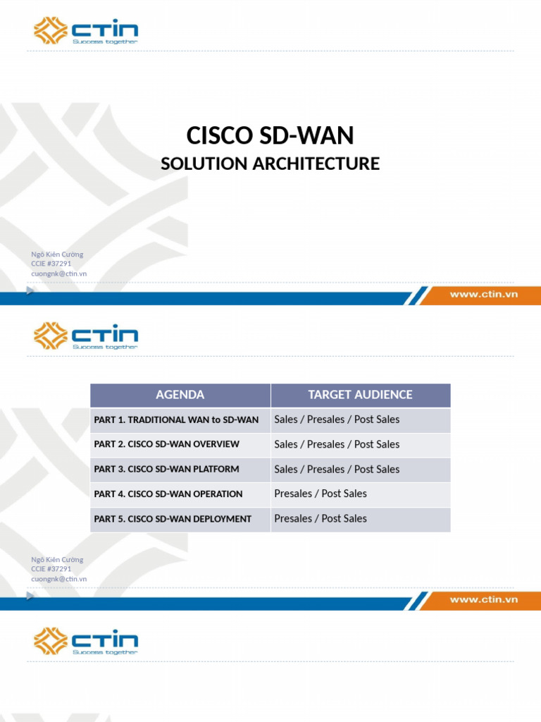 Cuongnk Cisco Sd Wan Solution Architecture Pdf