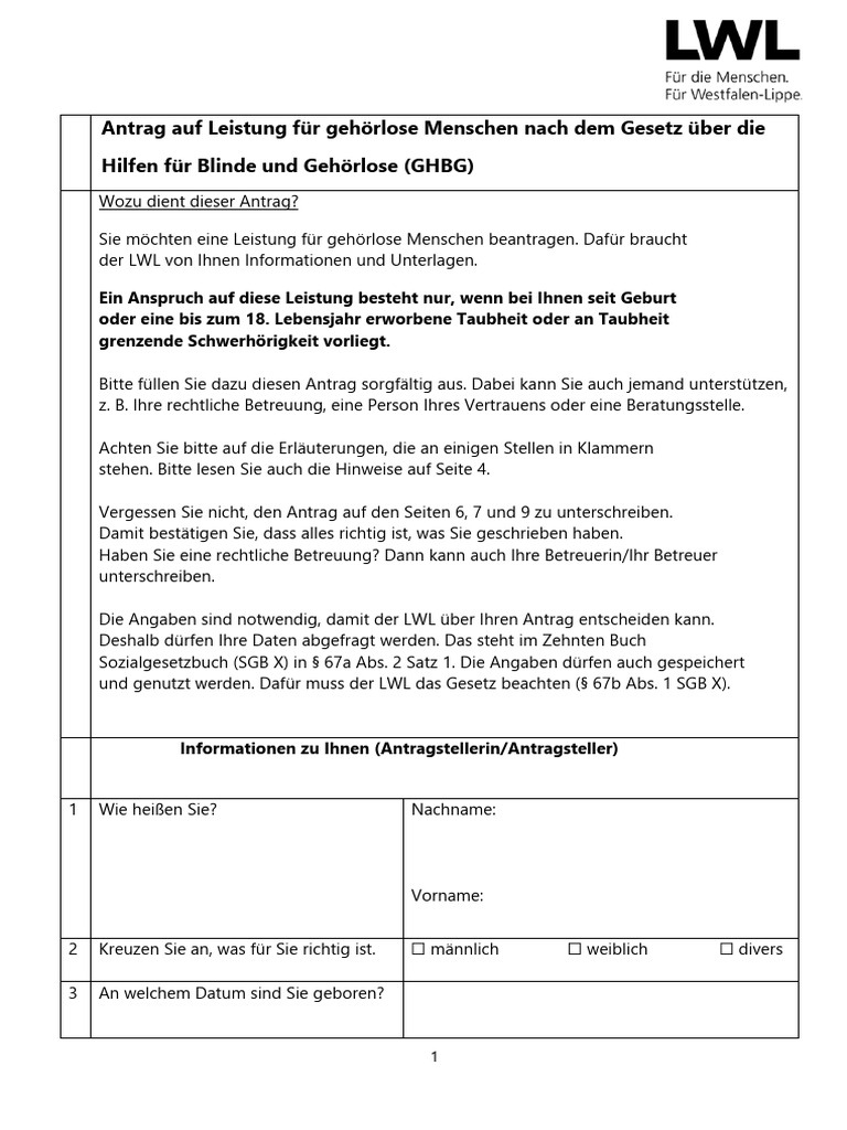 Antrag Gehoerlose Menschen | PDF
