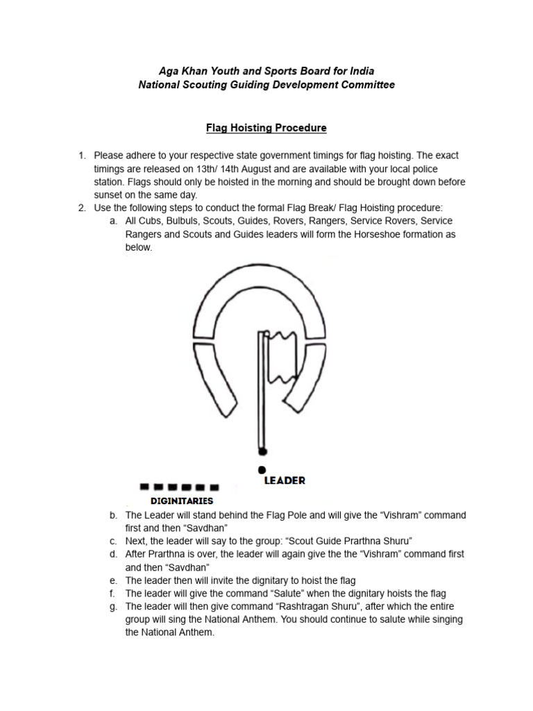 Flag Procedure - Independence Day, 2024 | PDF | Travel