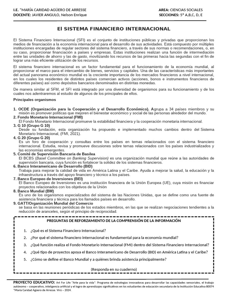 Documentos de Trabajo de CC - Ss. 2024 | PDF