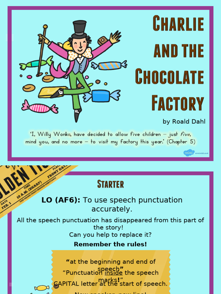 AU T2 E 128 Charlie and the Chocolate Factory Drama Activity Powerpoint ...