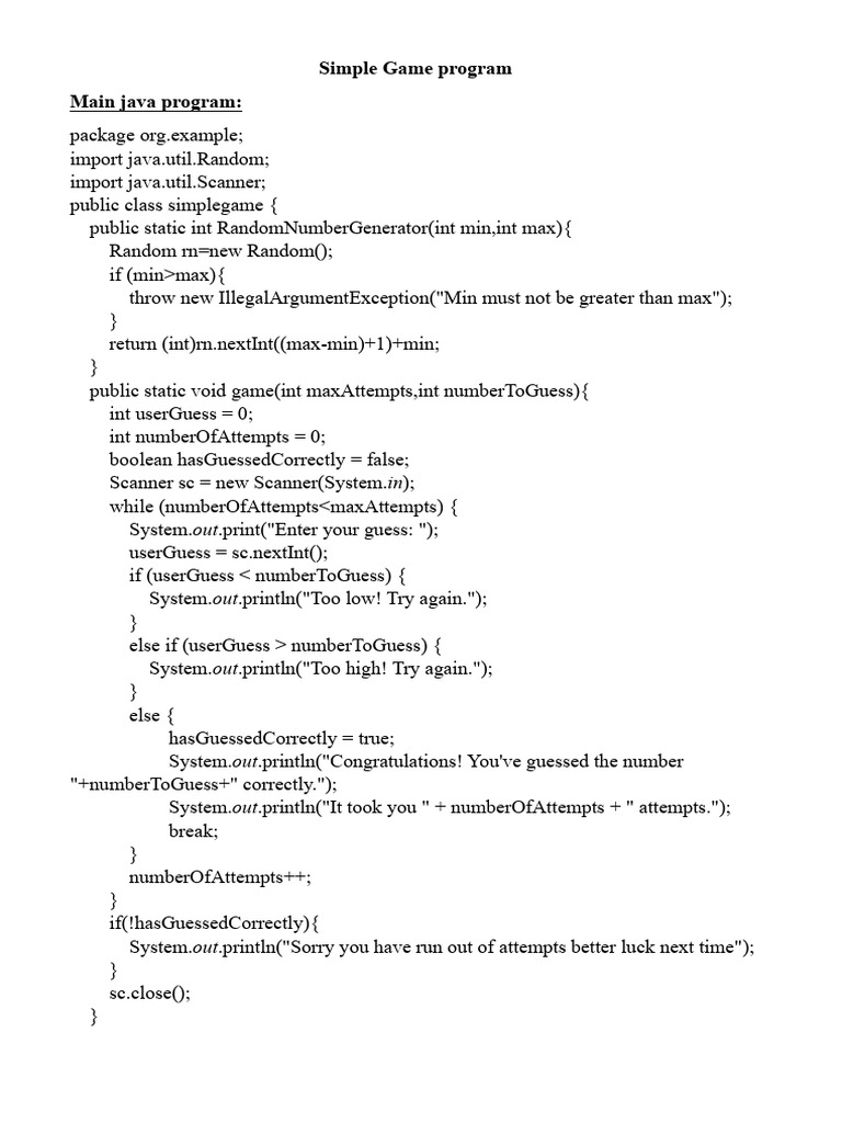 Practical Simplegame | PDF