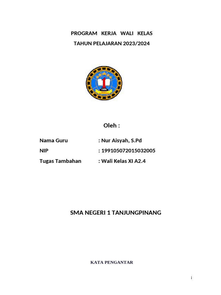 Program Kerja Walas | PDF