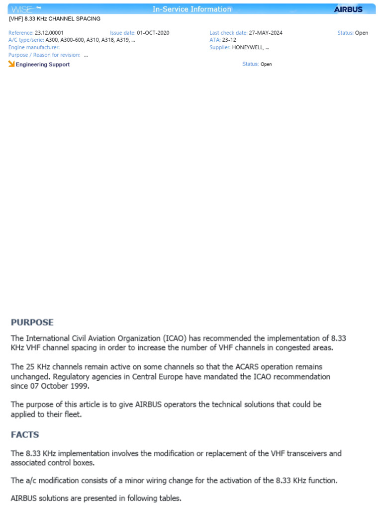 VHF 8.33 KHZ Channel Spacing | PDF