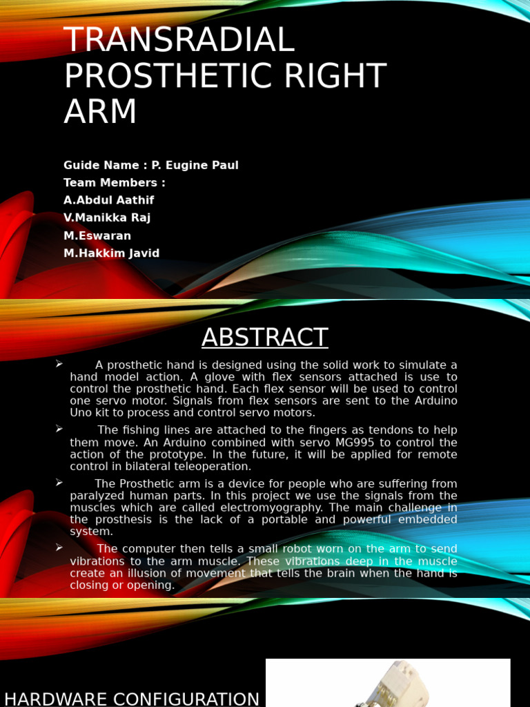 Transradial Prosthetic Arm | PDF