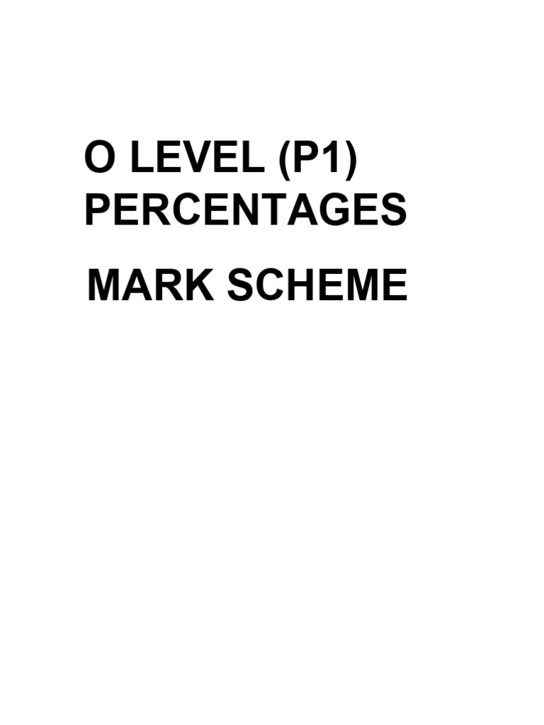 Mark Scheme | PDF