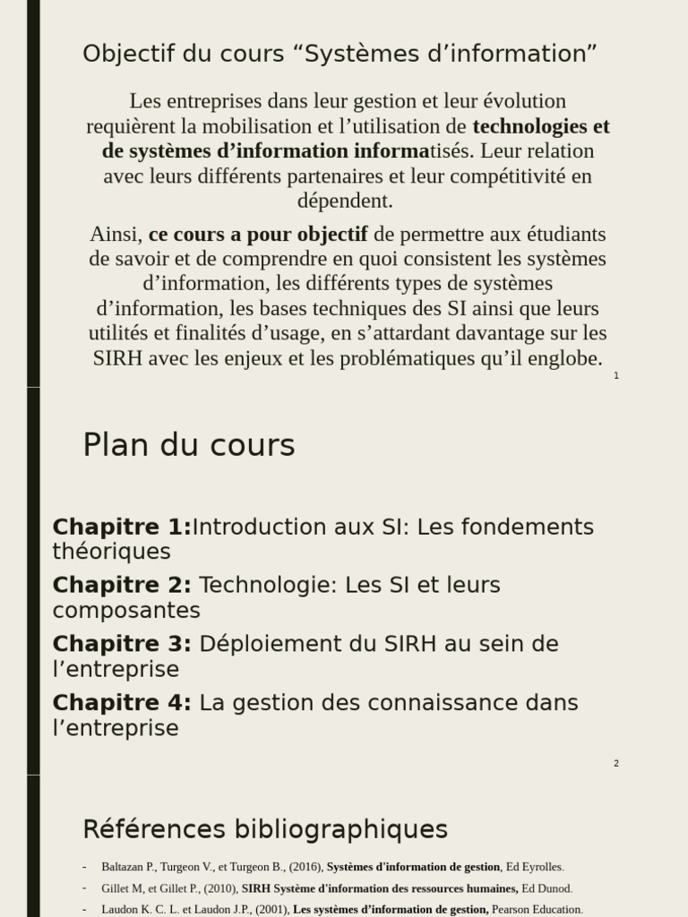 Cours 1 | PDF