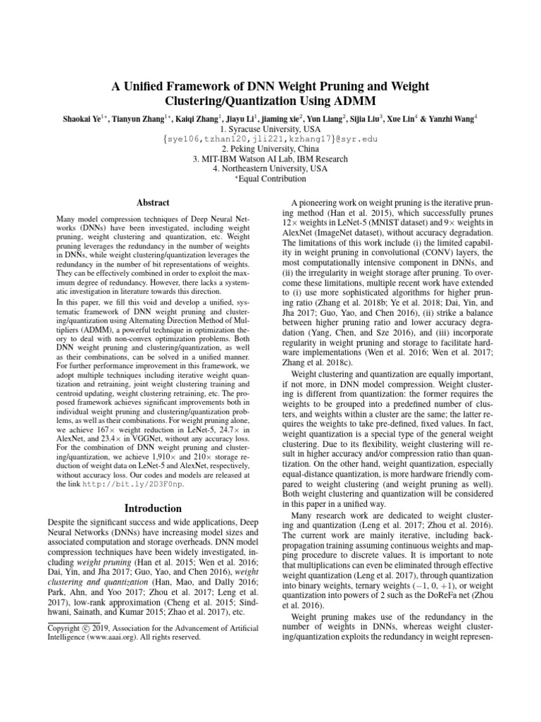 Pruning Clustering Quantisation | PDF