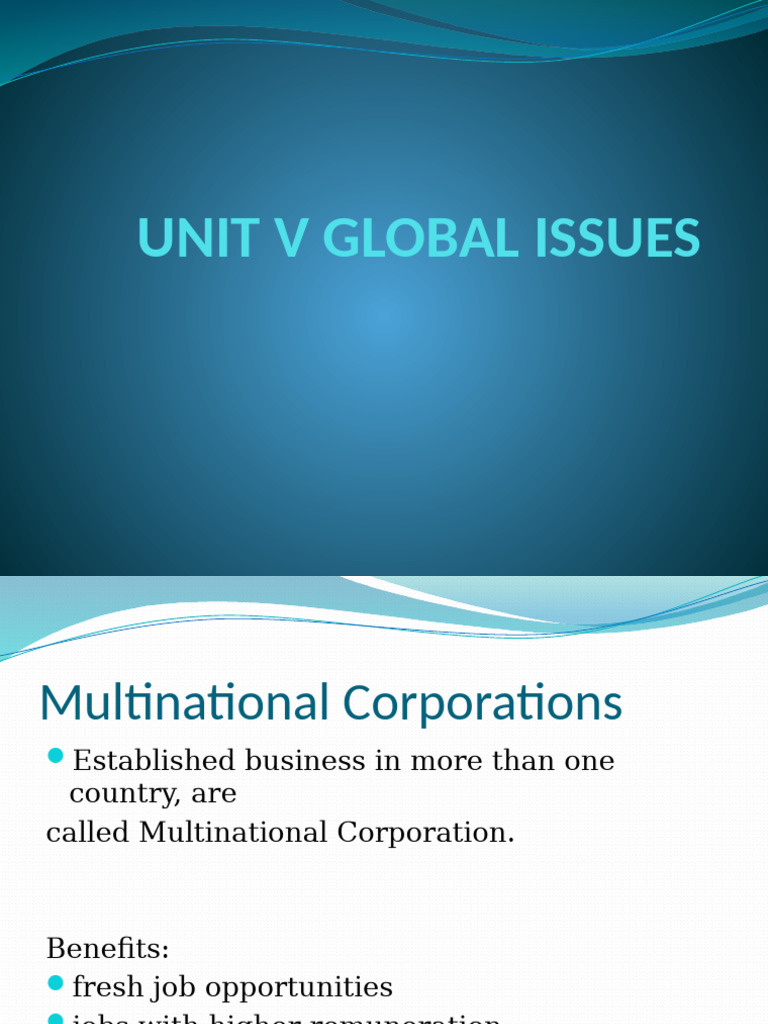 Global Issues | PDF