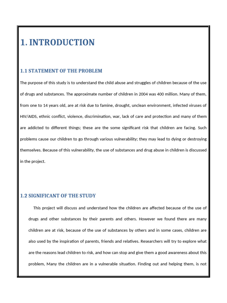 Drug abuse PROJECT- JOHN C | PDF