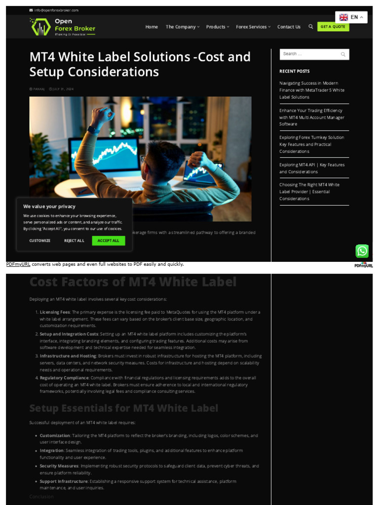 MT4 White Label Solutions Costs & Setup | PDF | Computer Security ...