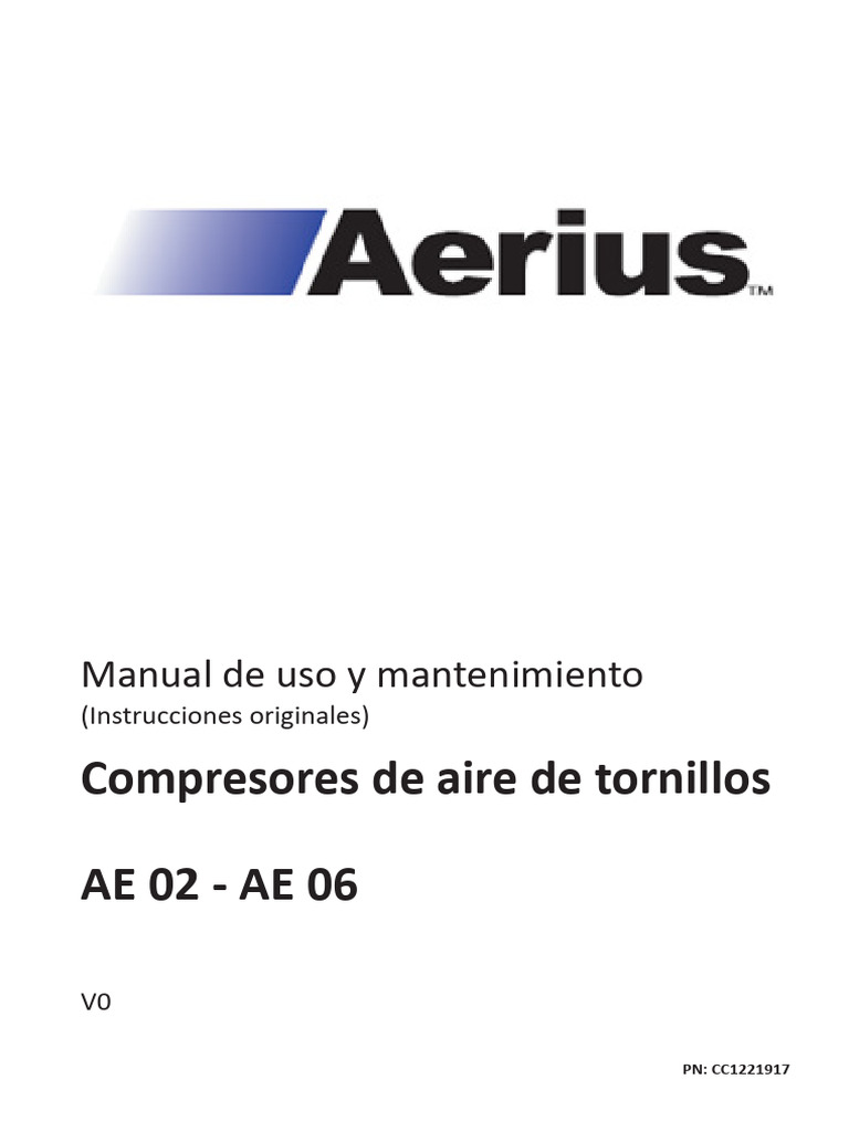 Manual de uso y mantenimiento Aerius | PDF