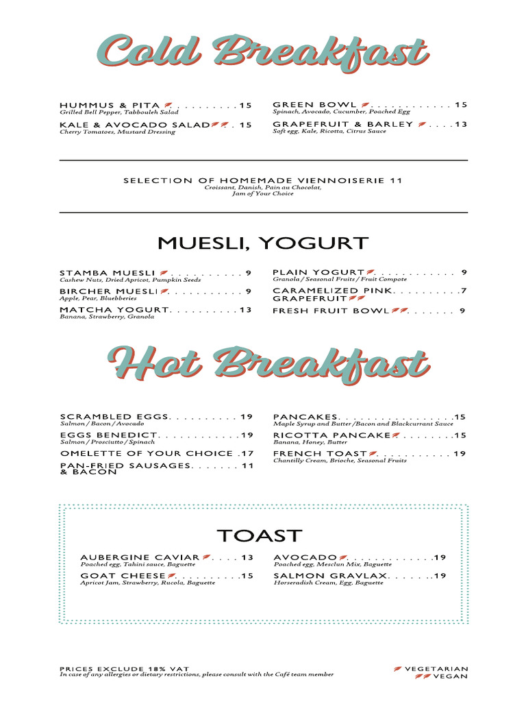 Stamba Breakfast Eng DEC P | PDF