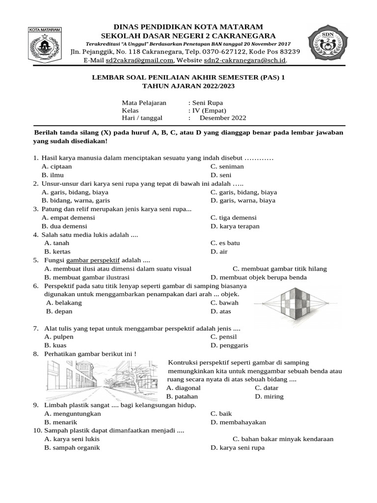 Pas SBDP Kls 4 2022-2023 SMT 1 | PDF
