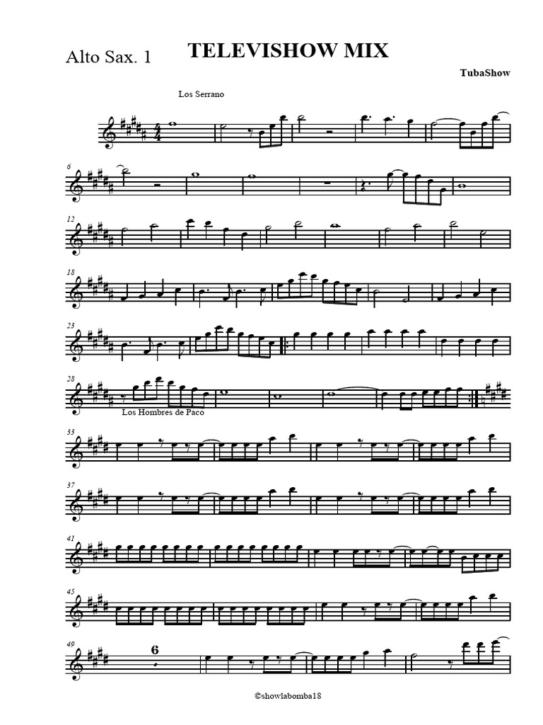 TELEVISHOW Sax1 | PDF