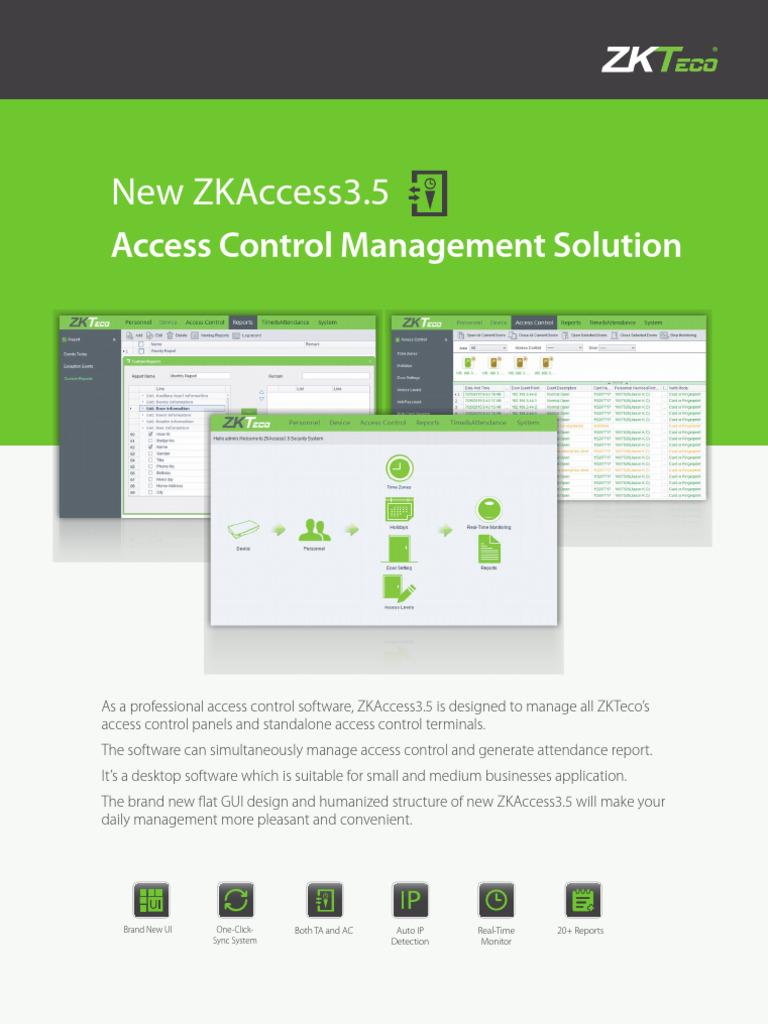 ZKAccess 3.5 DataSheet | PDF