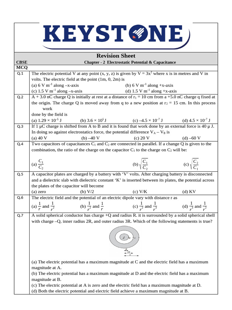 Revision Sheet 2 | PDF