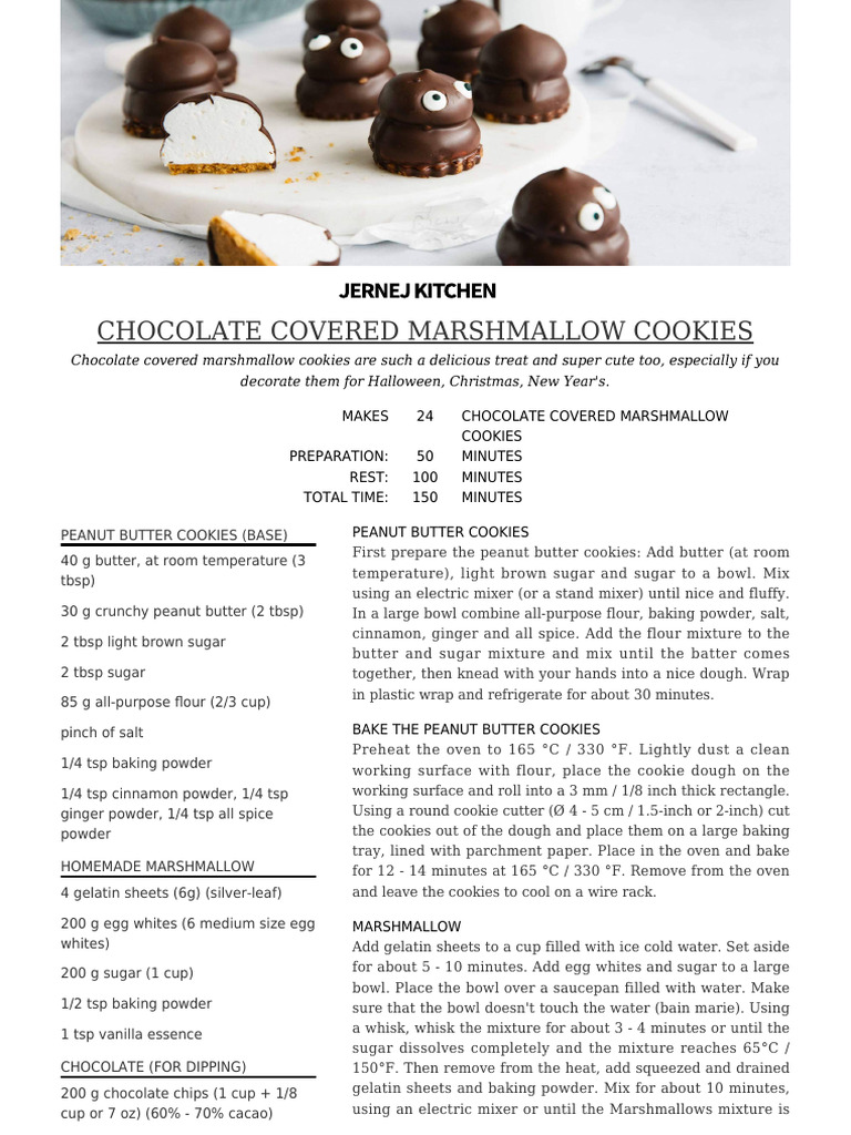 Chocolate Covered Marshmallow Cookies | PDF
