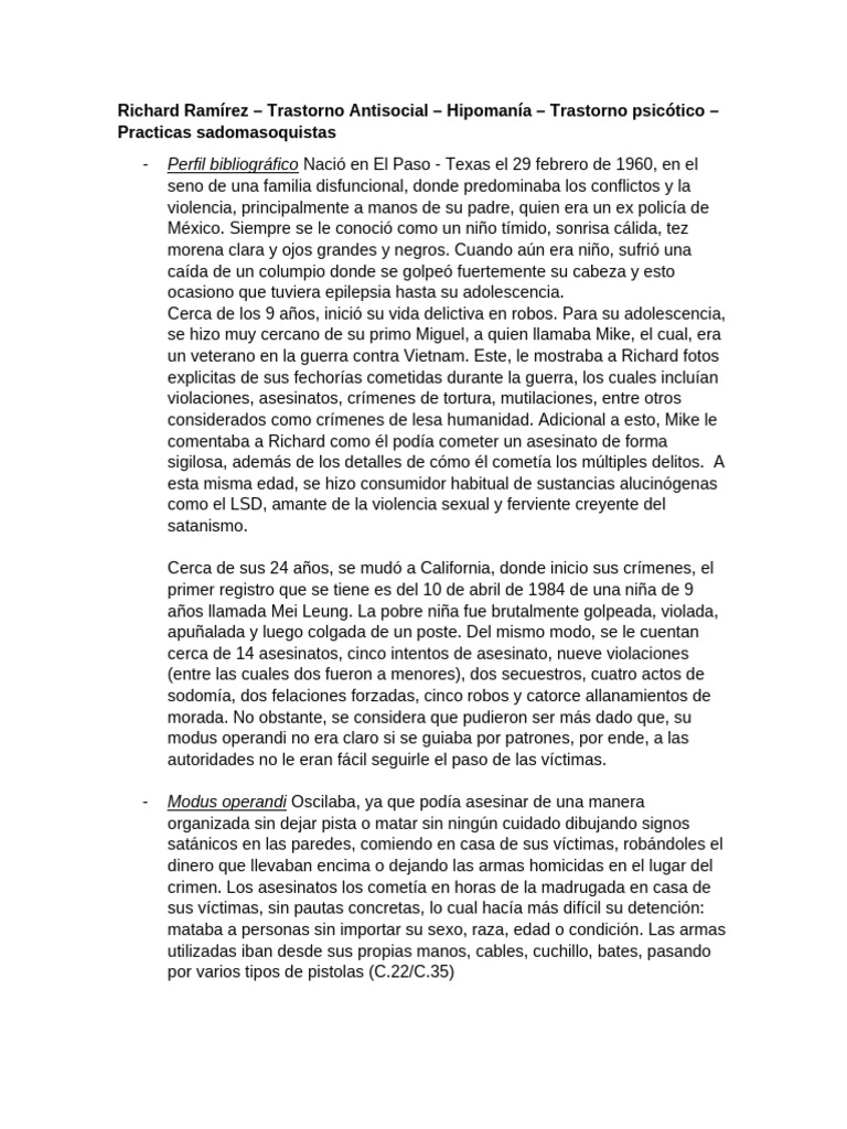 Richard Ramírez | PDF