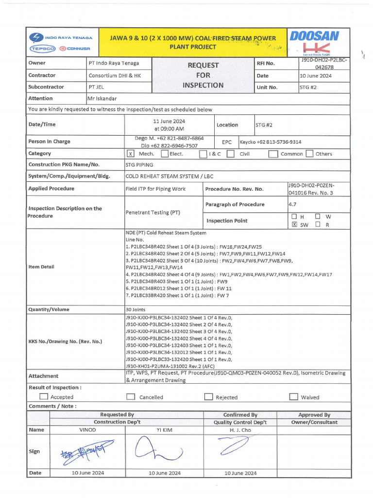 J910-DH02-P2LBC-042678 - A - RFI For NDT PT For Cold Reheat Steam ...