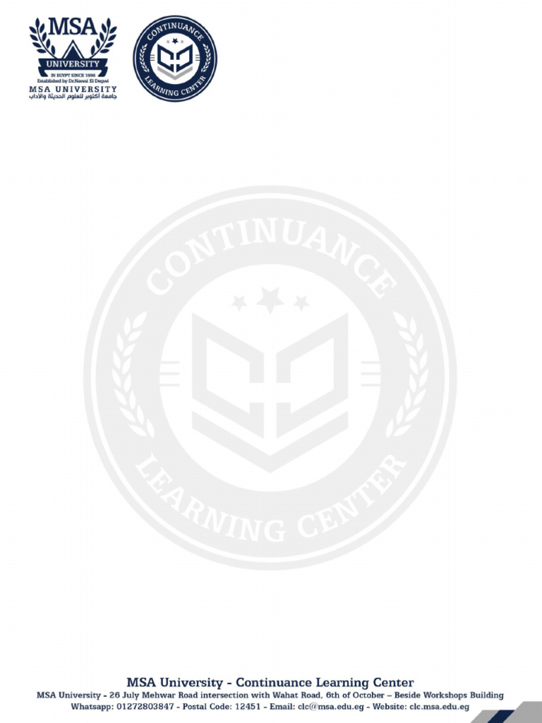 PDF Course CLC Presentation in Msa | PDF