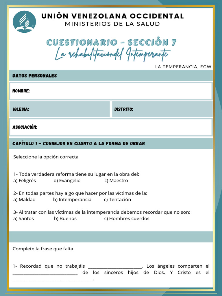 Sección 7 - Cuestionario | PDF
