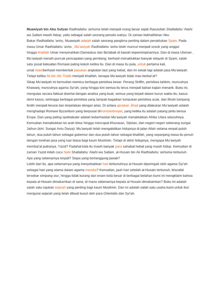 Muawiyah Bin Abu Sufyan 2 | PDF