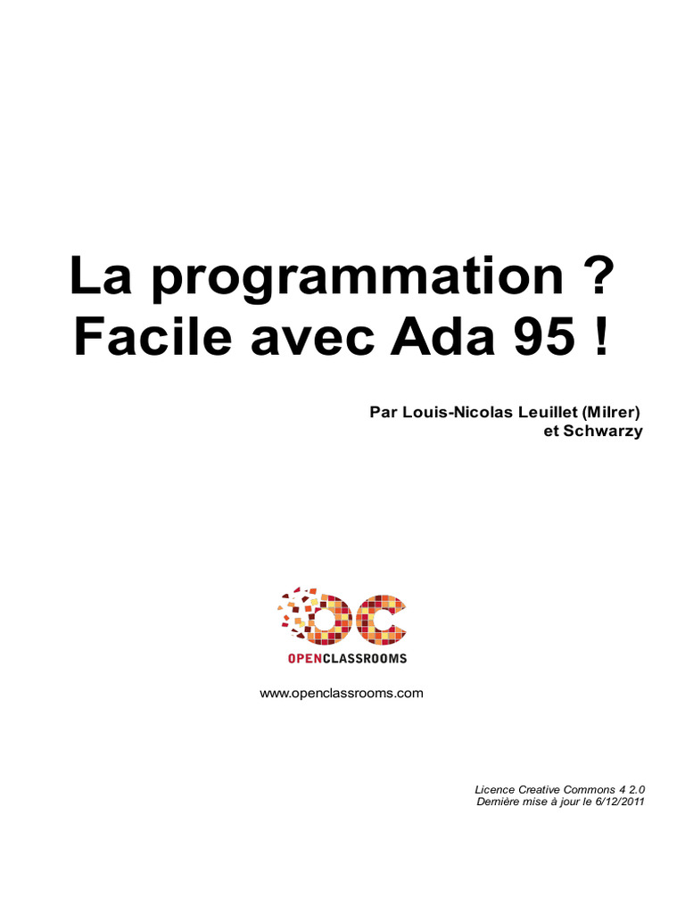 3478 La Programmation Facile Avec Ada 95 | PDF